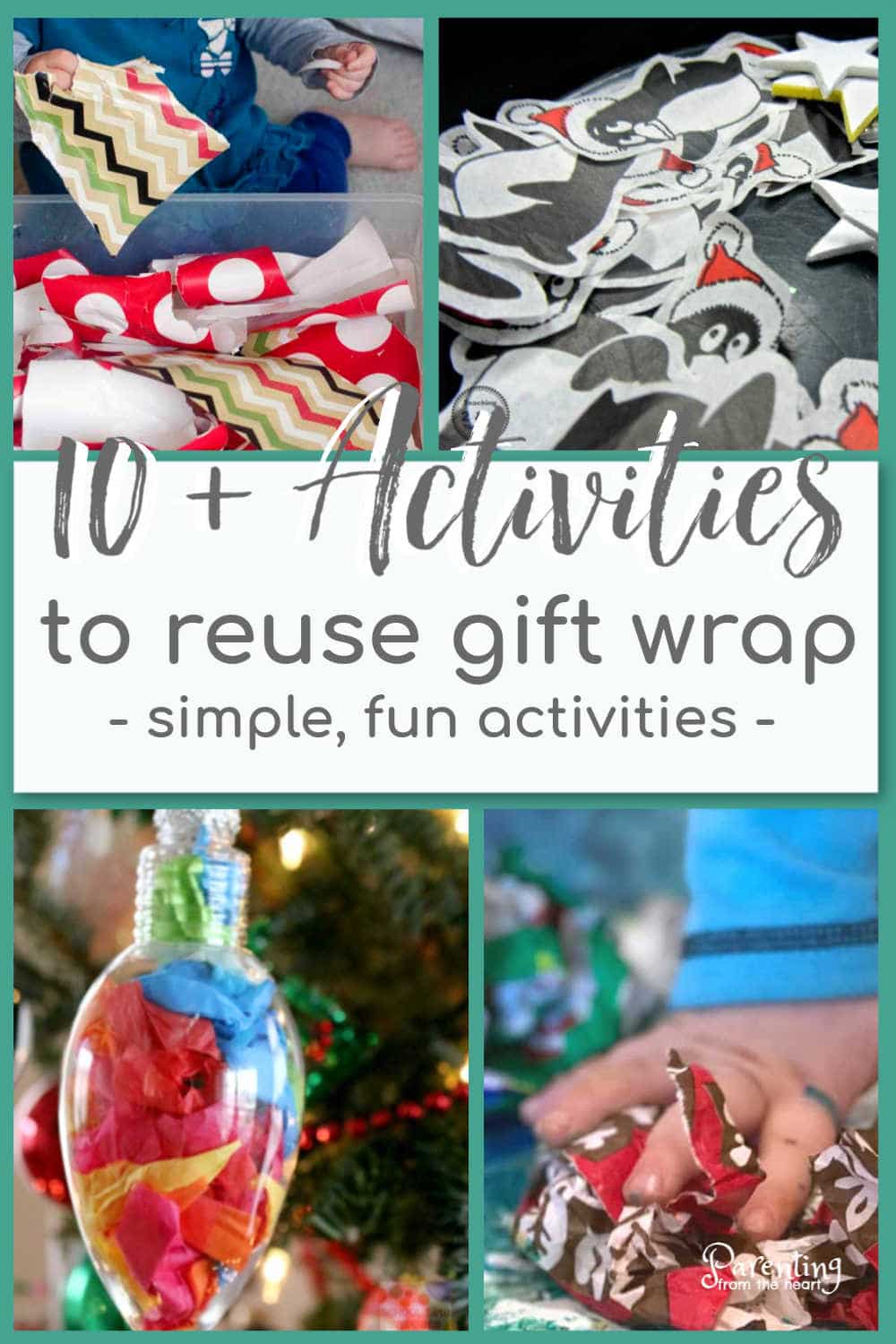 Kids Activities to Recycle and Reuse Wrapping Paper - Parent From Heart