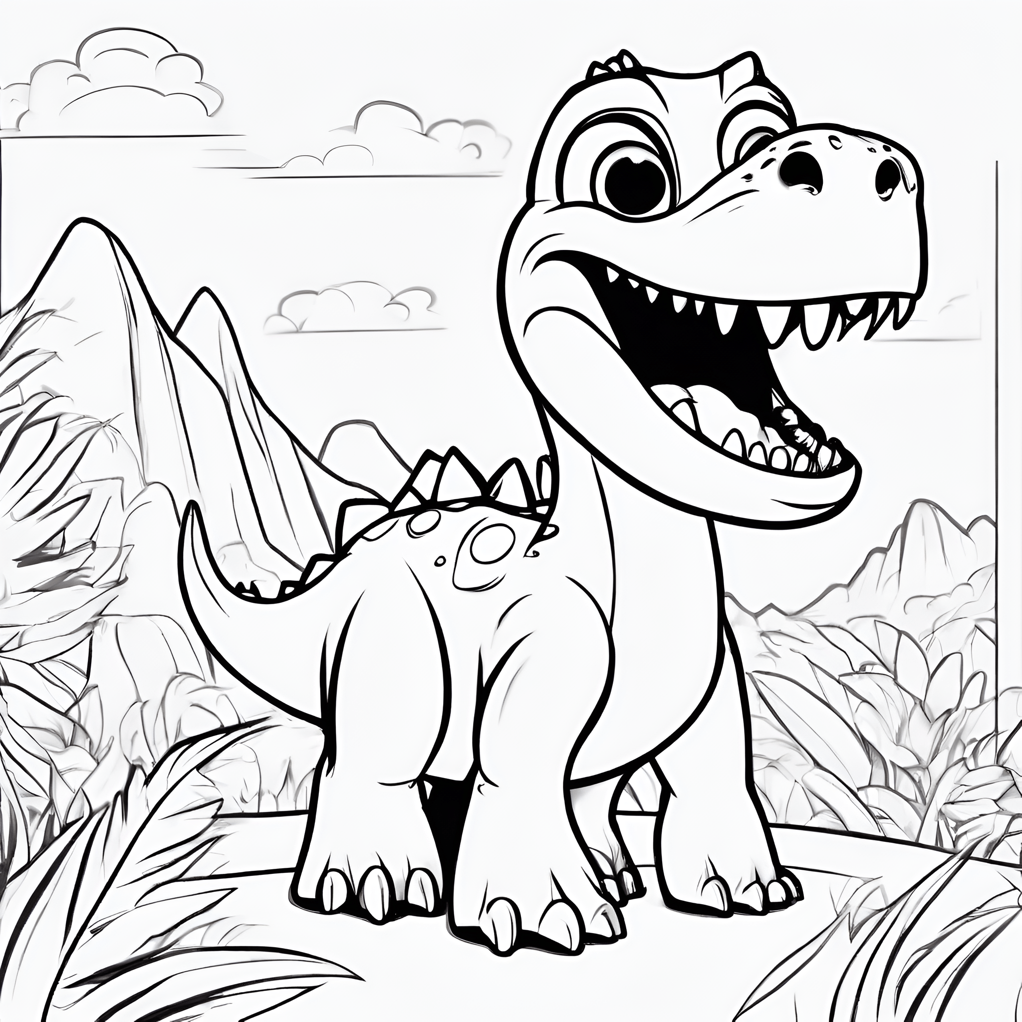 Print Your Own Dinosaur Coloring Pages - Parent From Heart