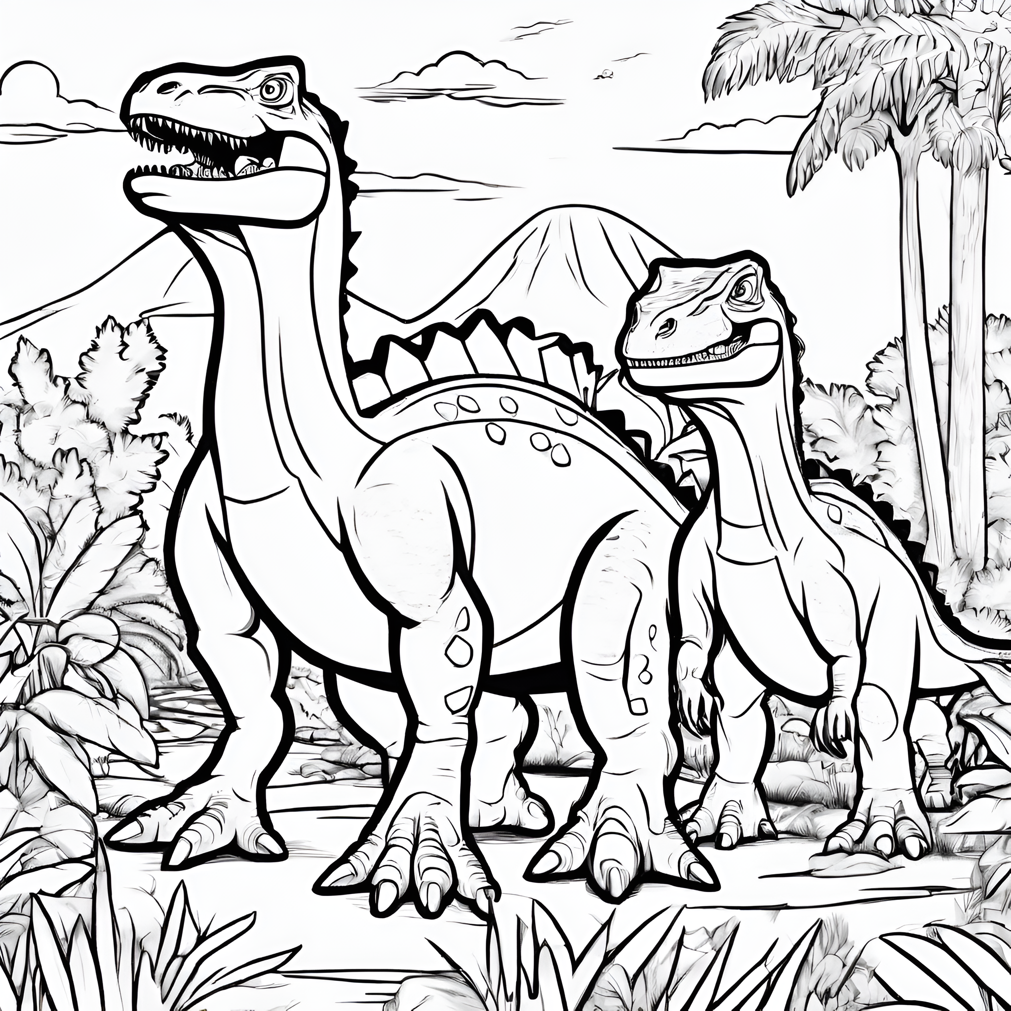 Print Your Own Dinosaur Coloring Pages - Parent From Heart