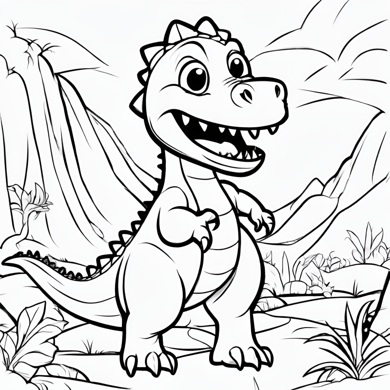 Print Your Own Dinosaur Coloring Pages - Parent From Heart