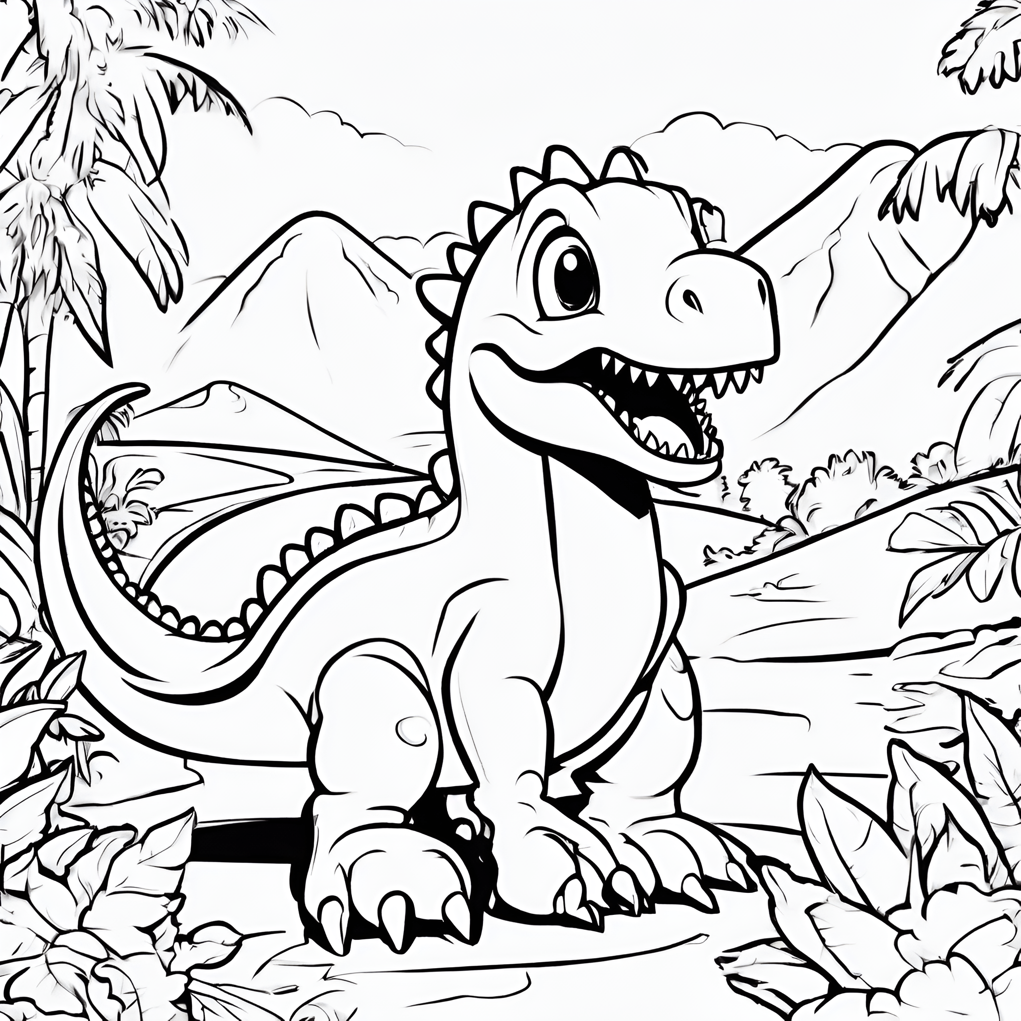 Print Your Own Dinosaur Coloring Pages - Parent From Heart