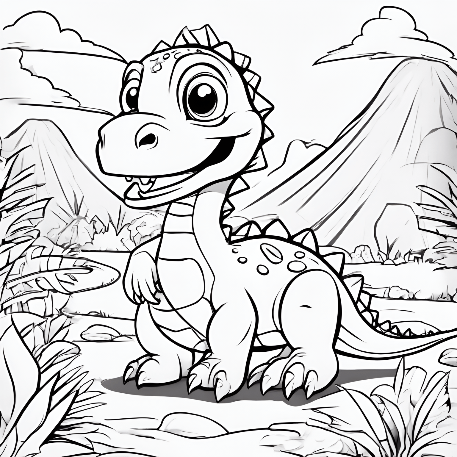 Print Your Own Dinosaur Coloring Pages - Parent From Heart