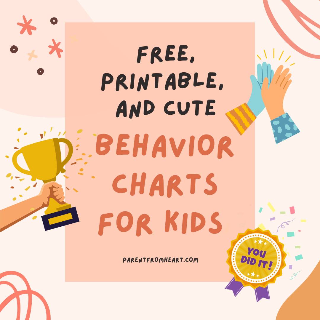 Free, Printable, and Cute Behavior Charts for Kids - Parent From Heart