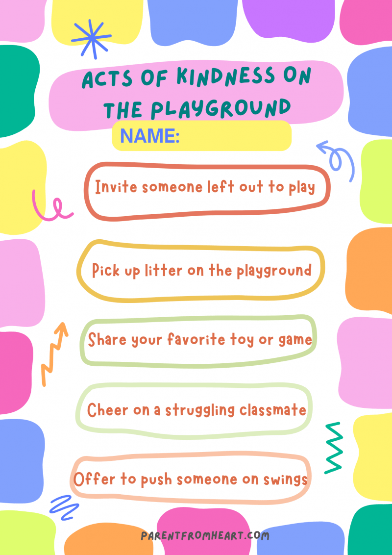 30 Acts of Kindness for Kids + Free Printable Checklists - Parent From ...